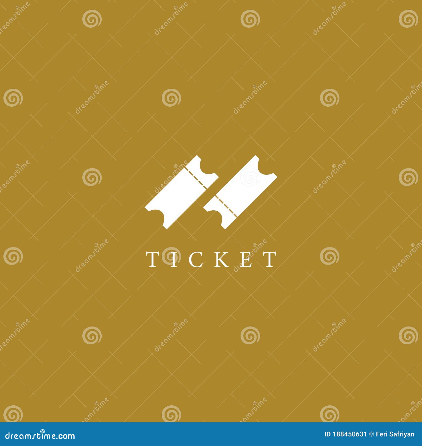 Ticket logo vector stock vector. Illustration of cinema - 188450631