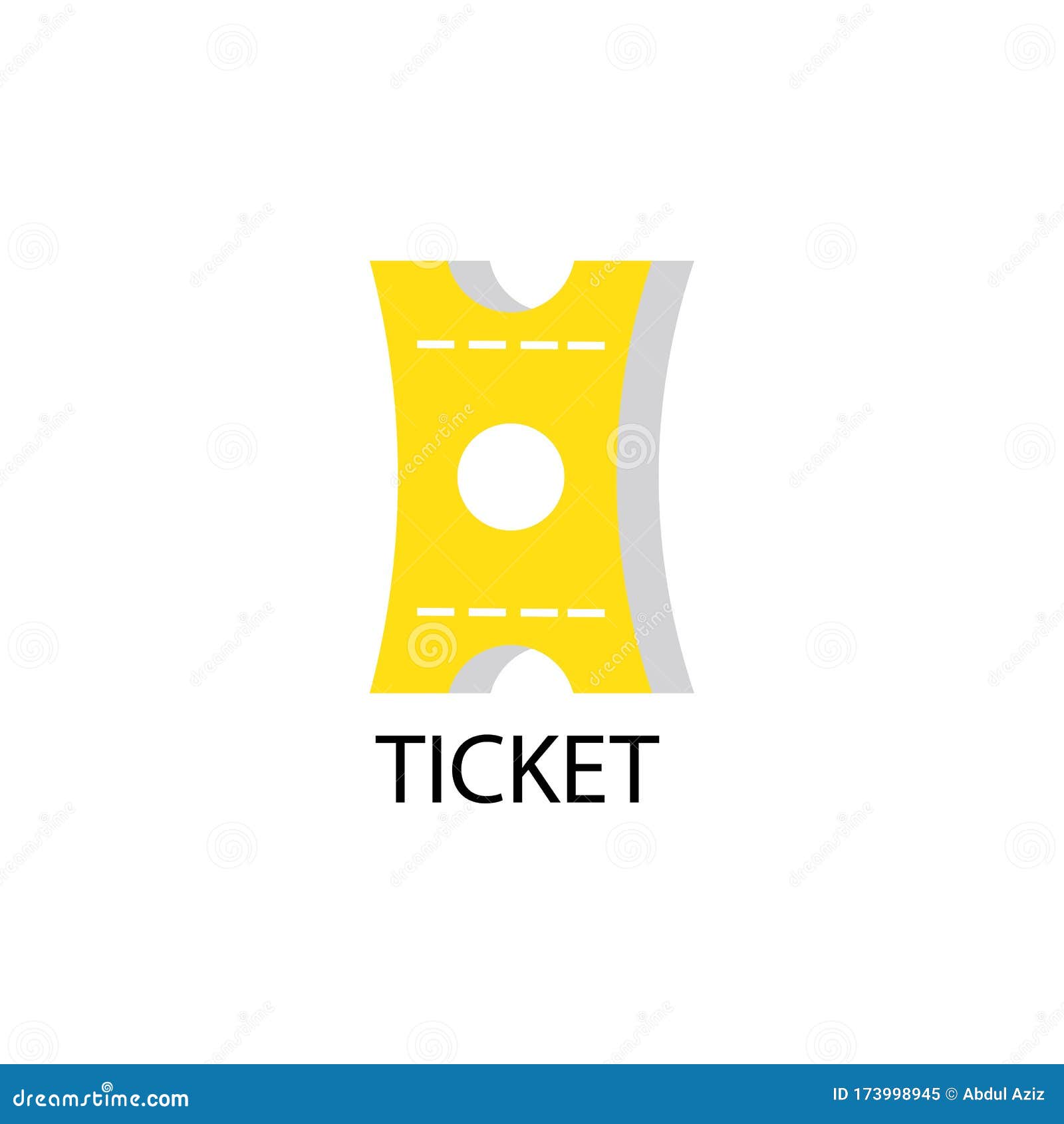 Ticket logo vector stock vector. Illustration of network - 173998945