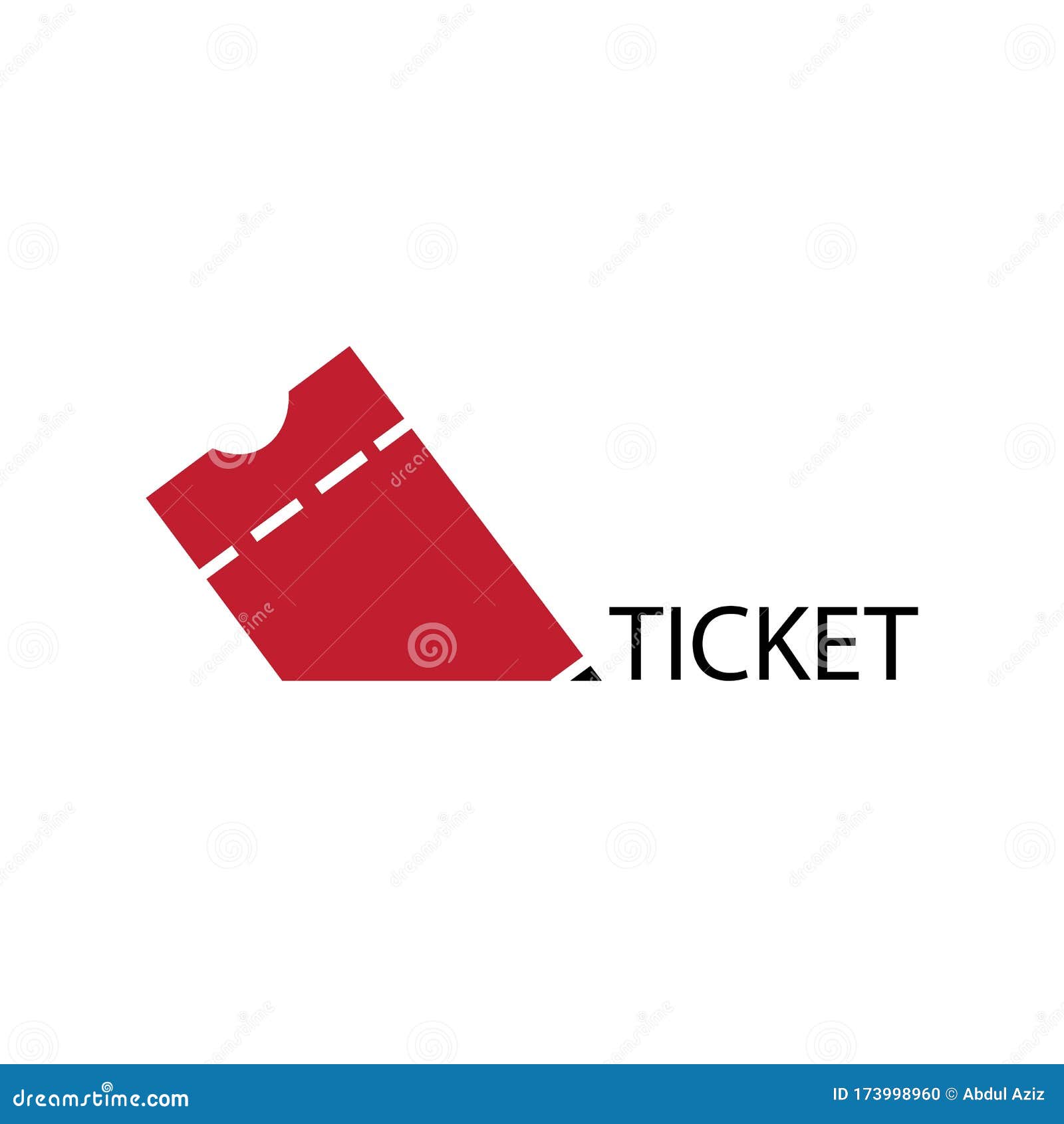 Ticket logo vector stock vector. Illustration of website - 173998960