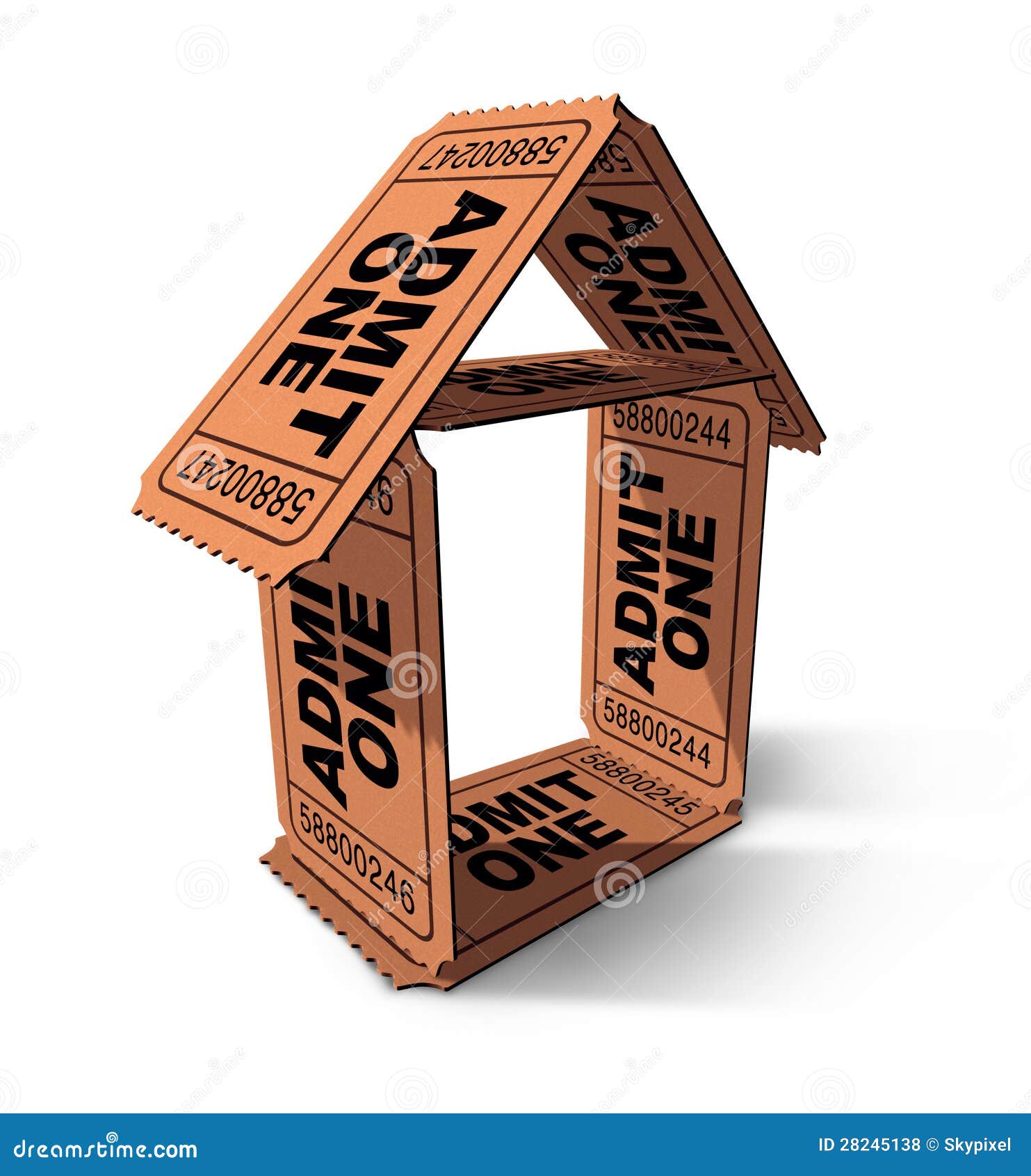 Ticket Movie House stock illustration. Illustration of permission ...