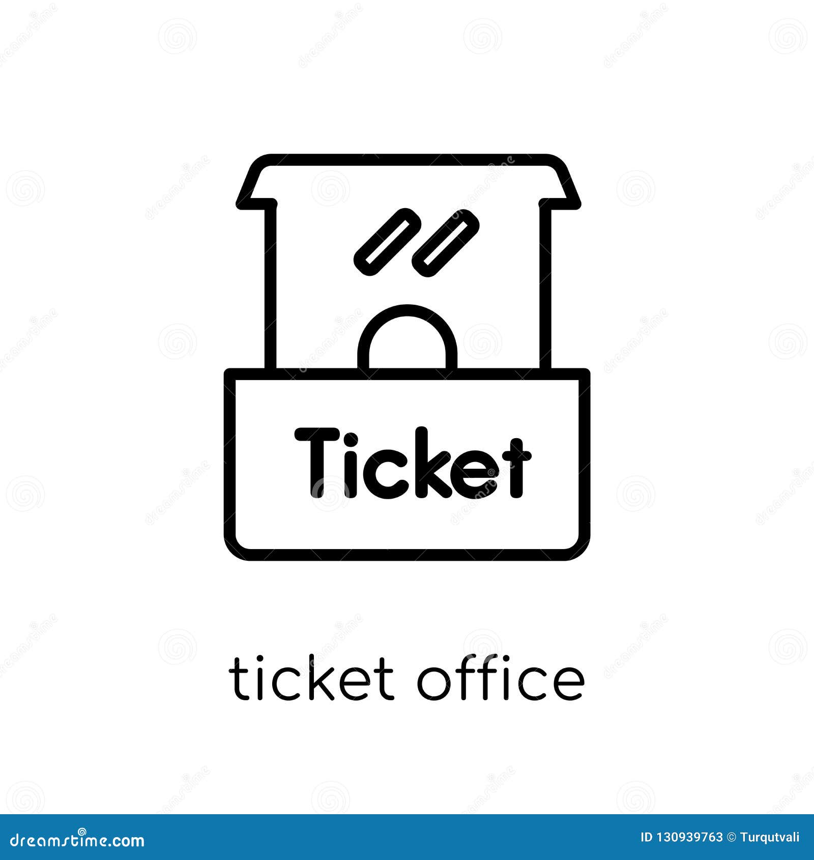 Ticket Office Icon. Trendy Modern Flat Linear Vector Ticket Office Icon ...