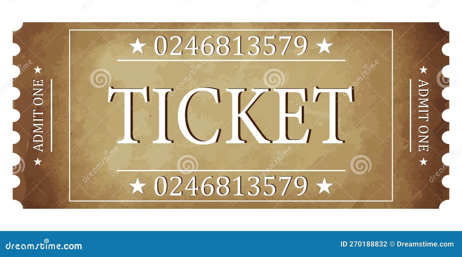 Ticket Old Set Illustration Stock Vector - Illustration of advertising ...