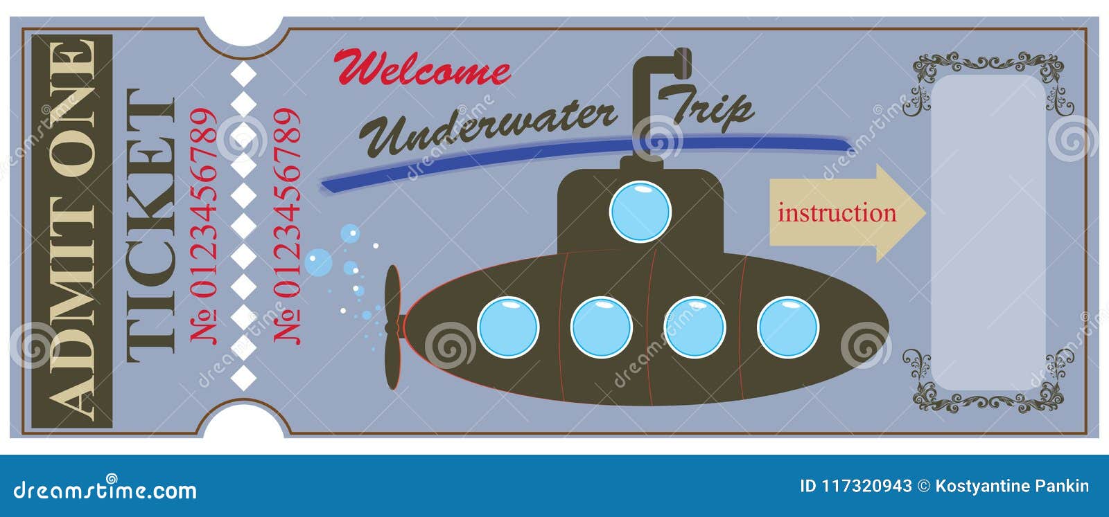 Welcome Underwater trip stock vector. Illustration of color - 117320943