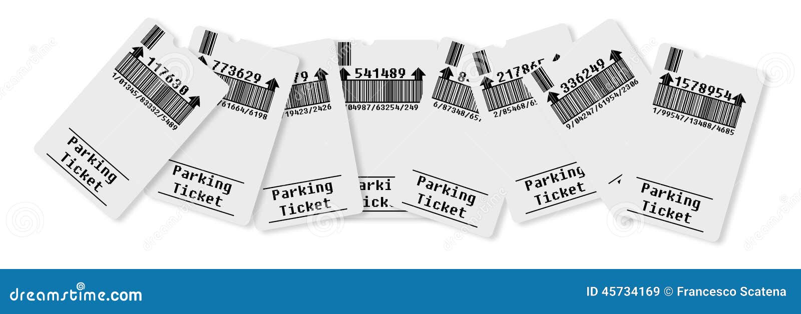 Ticket for parking area stock illustration. Illustration of deadline ...