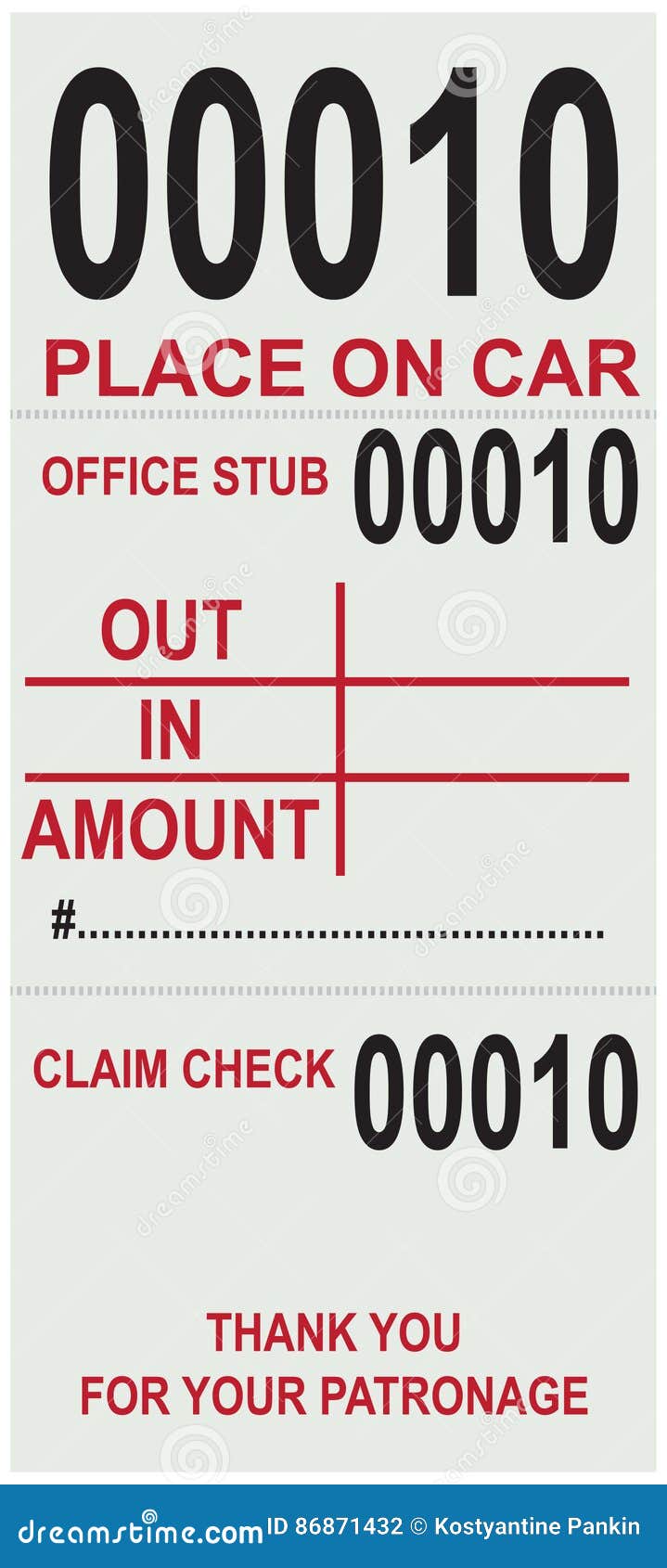 Ticket for parking permits stock vector. Illustration of permission ...