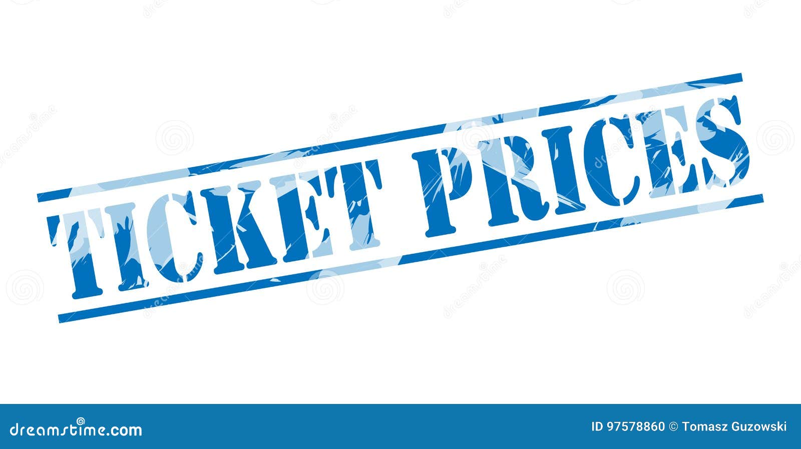 Ticket prices blue stamp stock illustration. Illustration of icon ...