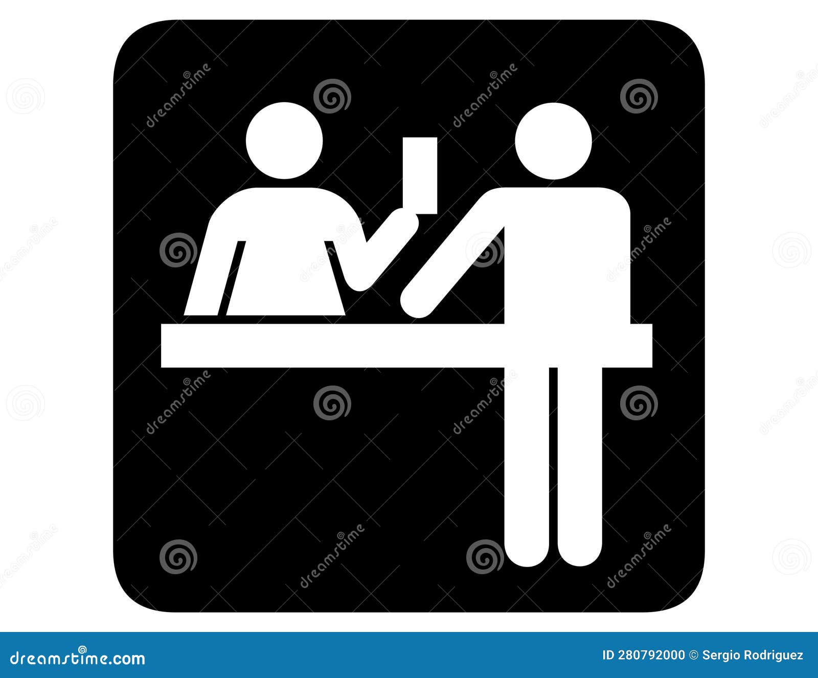 Ticket Purchase in Symbol Pictogram Inverted Version Stock Vector ...