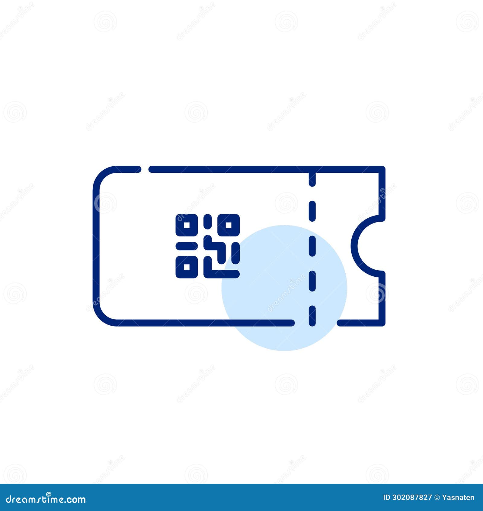 Ticket with Qr Code. Flight Check in App Stock Vector - Illustration of ...
