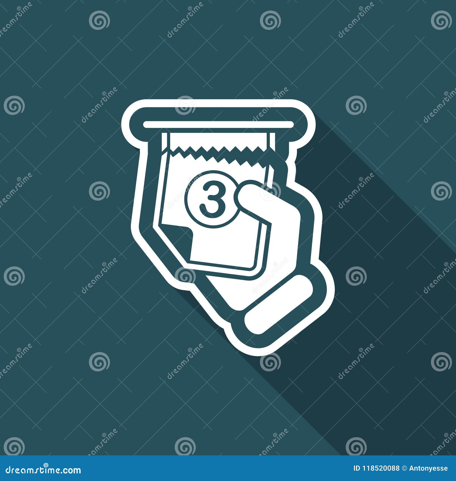Ticket queue icon stock vector. Illustration of number - 118520088