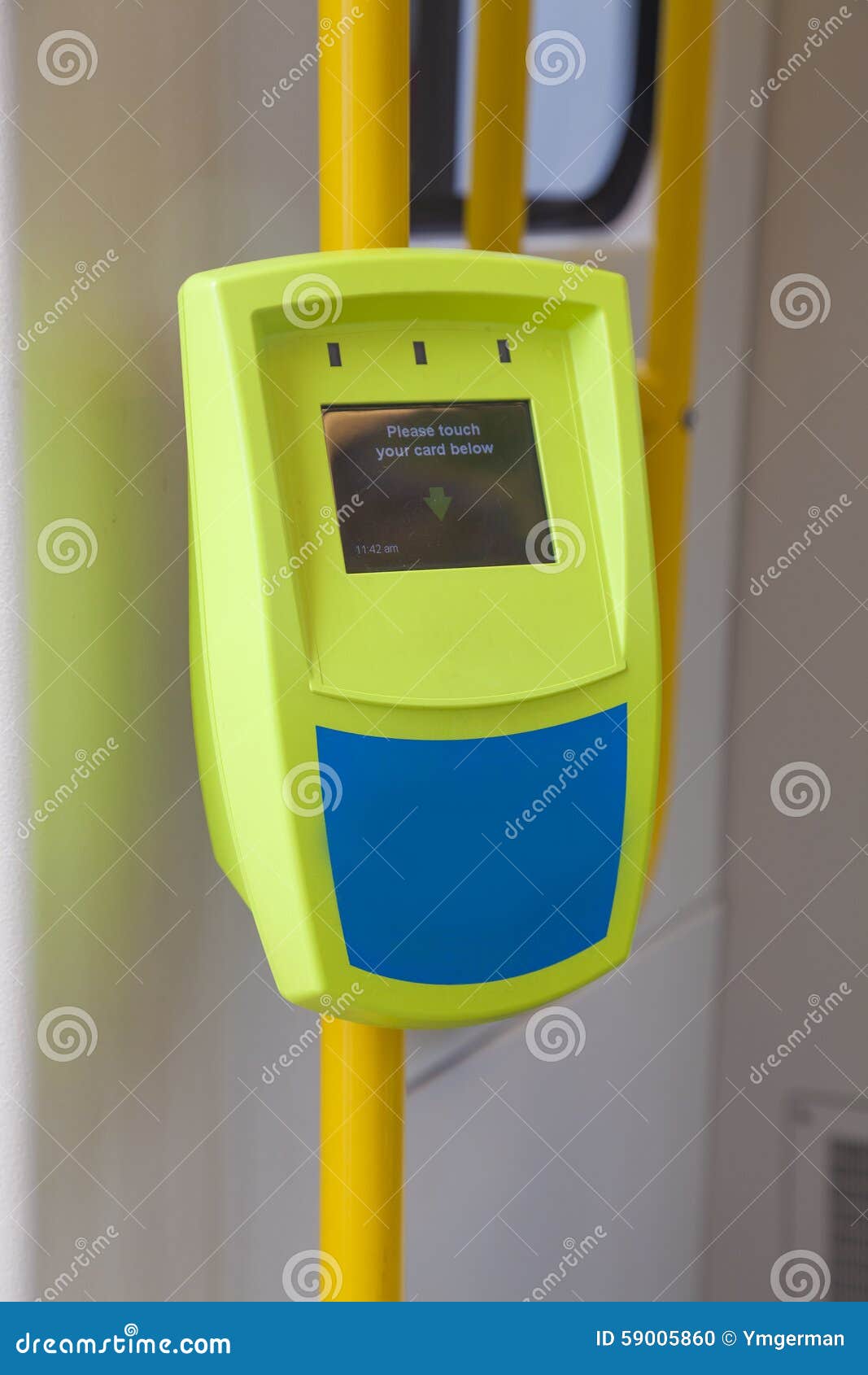 Ticket Reader Onboard a Tram Stock Photo - Image of passenger, public ...