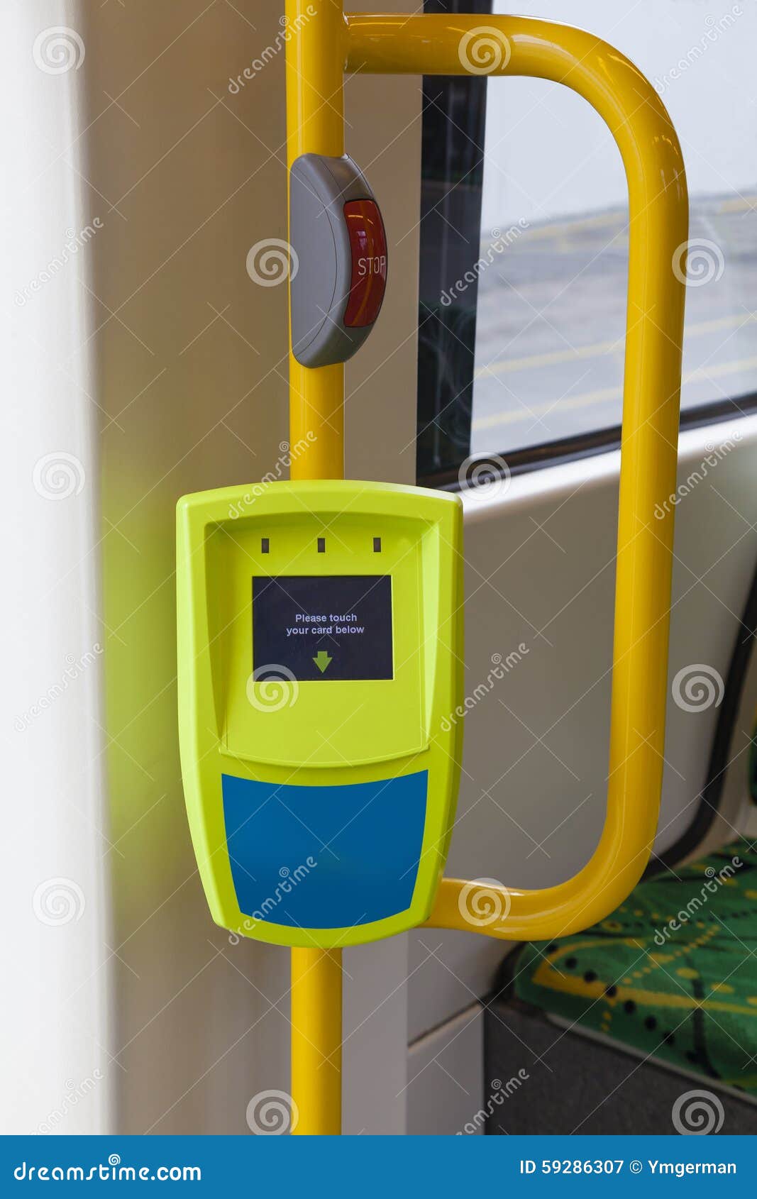 Ticket Reader Onboard a Tram Stock Image - Image of card, machine: 59286307