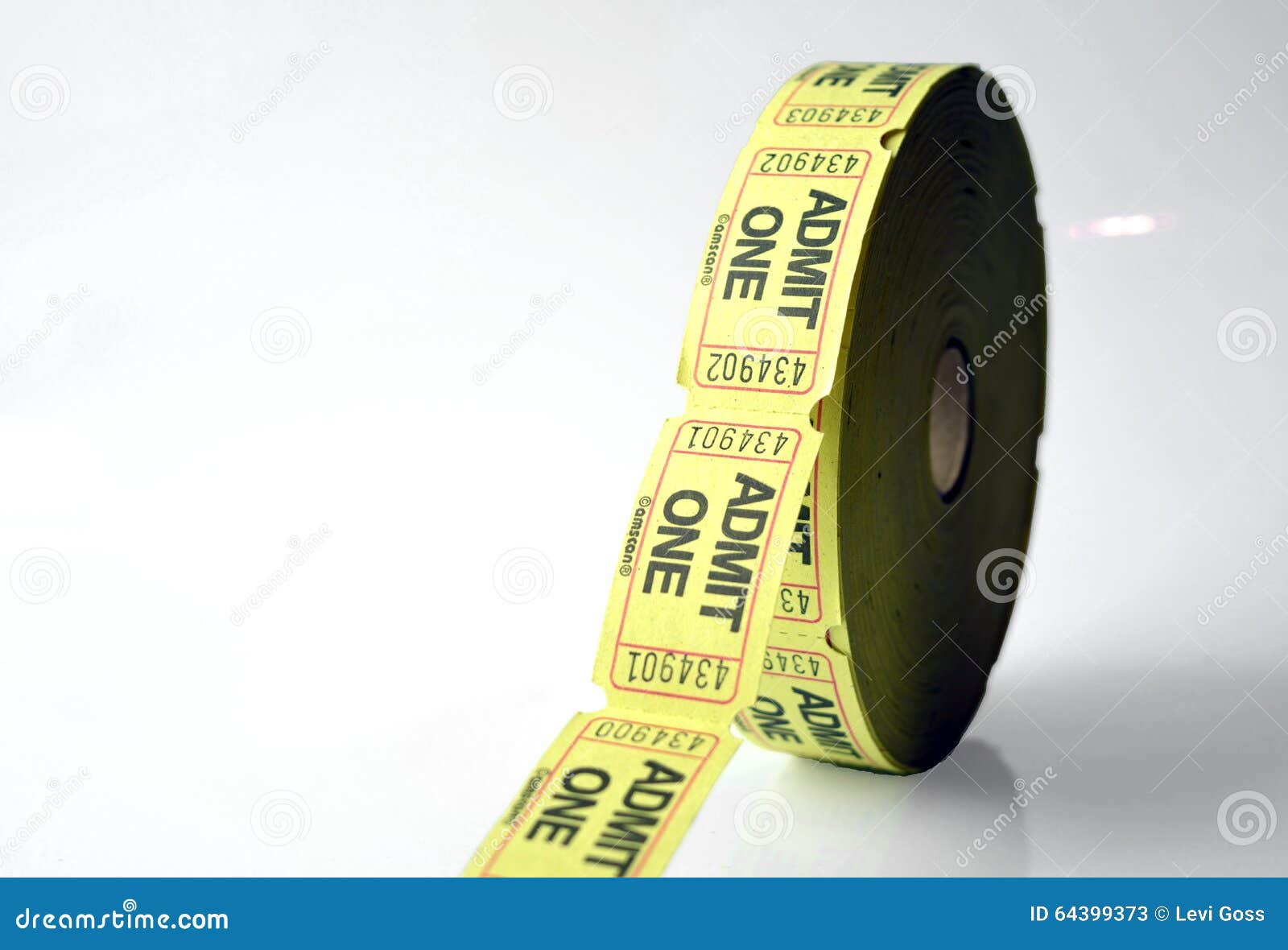Ticket Roll stock image. Image of tickets, yellow, carnival - 64399373