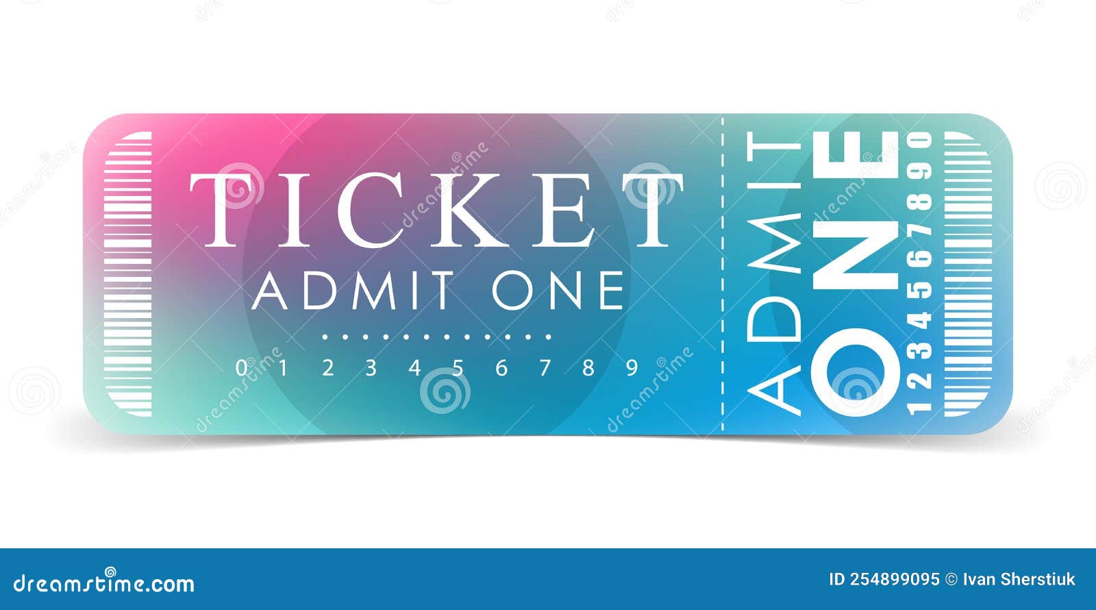 Ticket Sample. Ticket Design Template. Vector Illustration. Stock ...