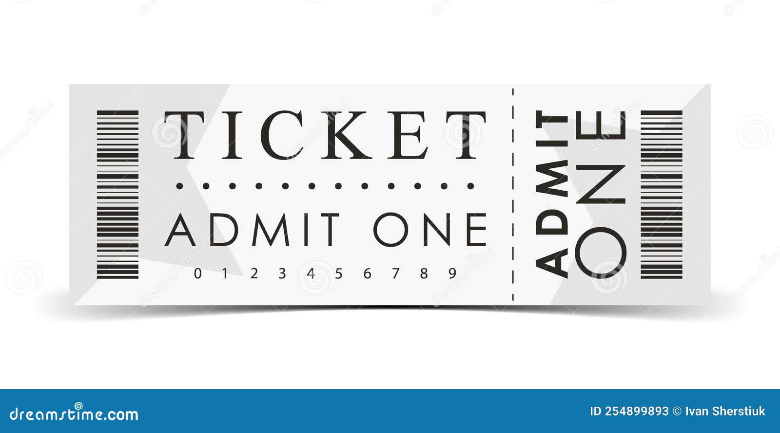 Ticket Sample. Ticket Design Template. Vector Illustration. Stock ...