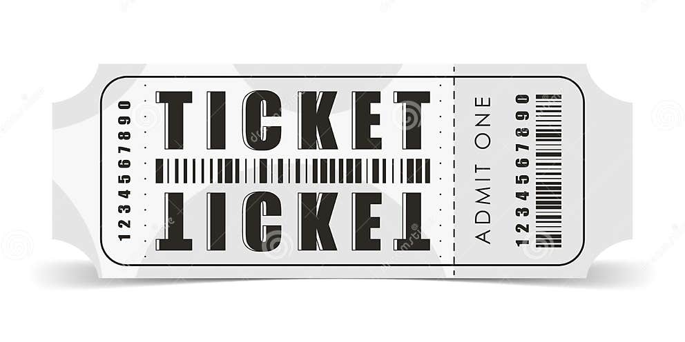 Ticket Sample. Modern Ticket Card Illustration Template. Vector. Stock ...