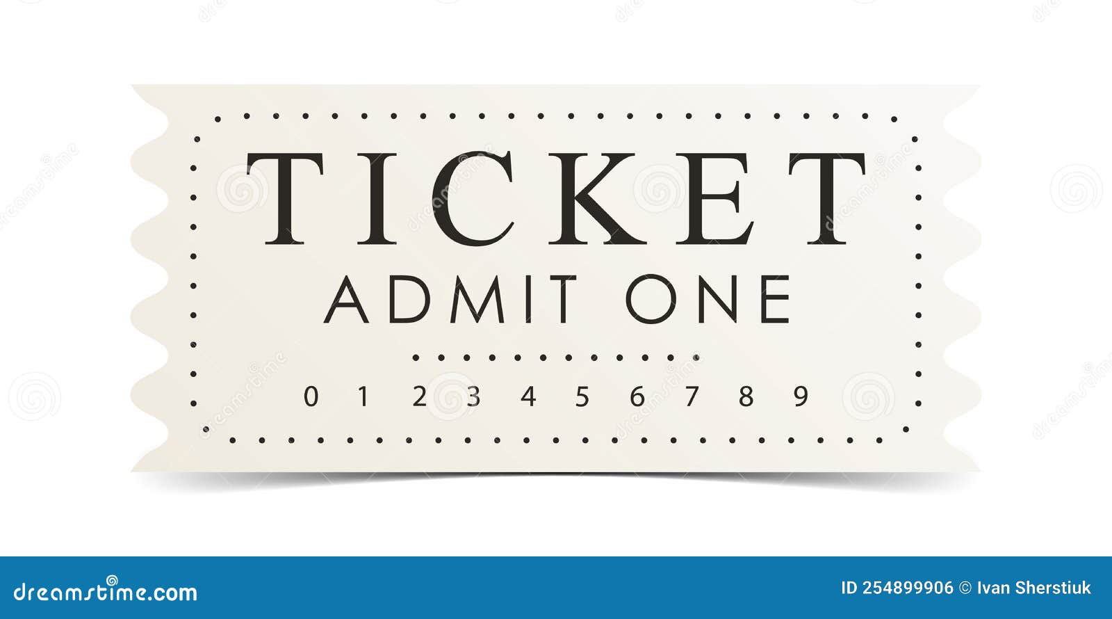 Ticket Sample. Modern Elegant Ticket Card Illustration Template. Vector ...