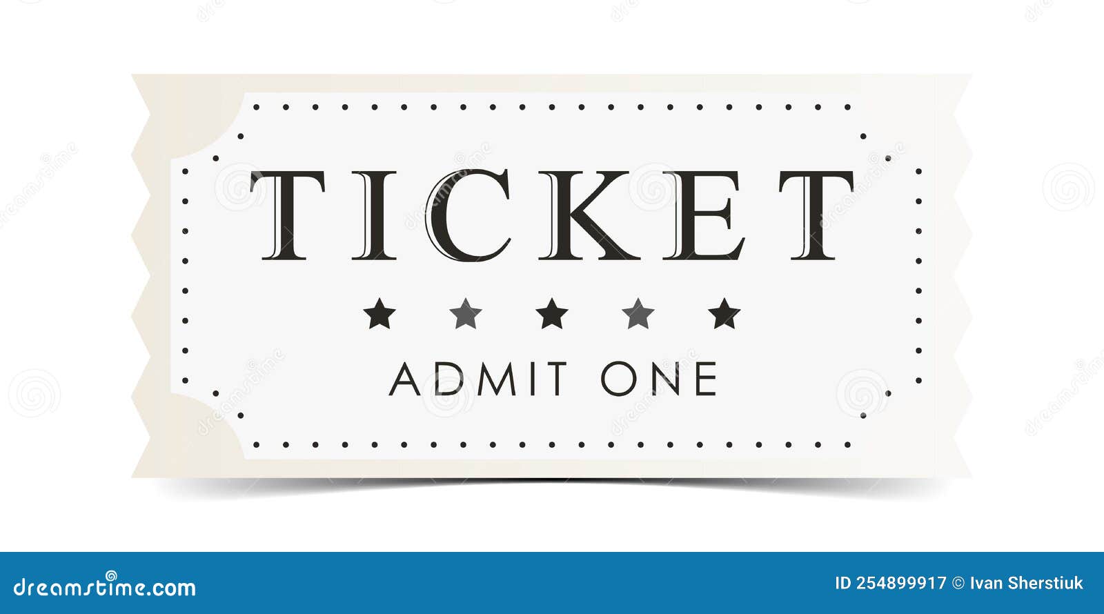Ticket Sample. Modern Elegant Ticket Card Illustration Template. Vector ...