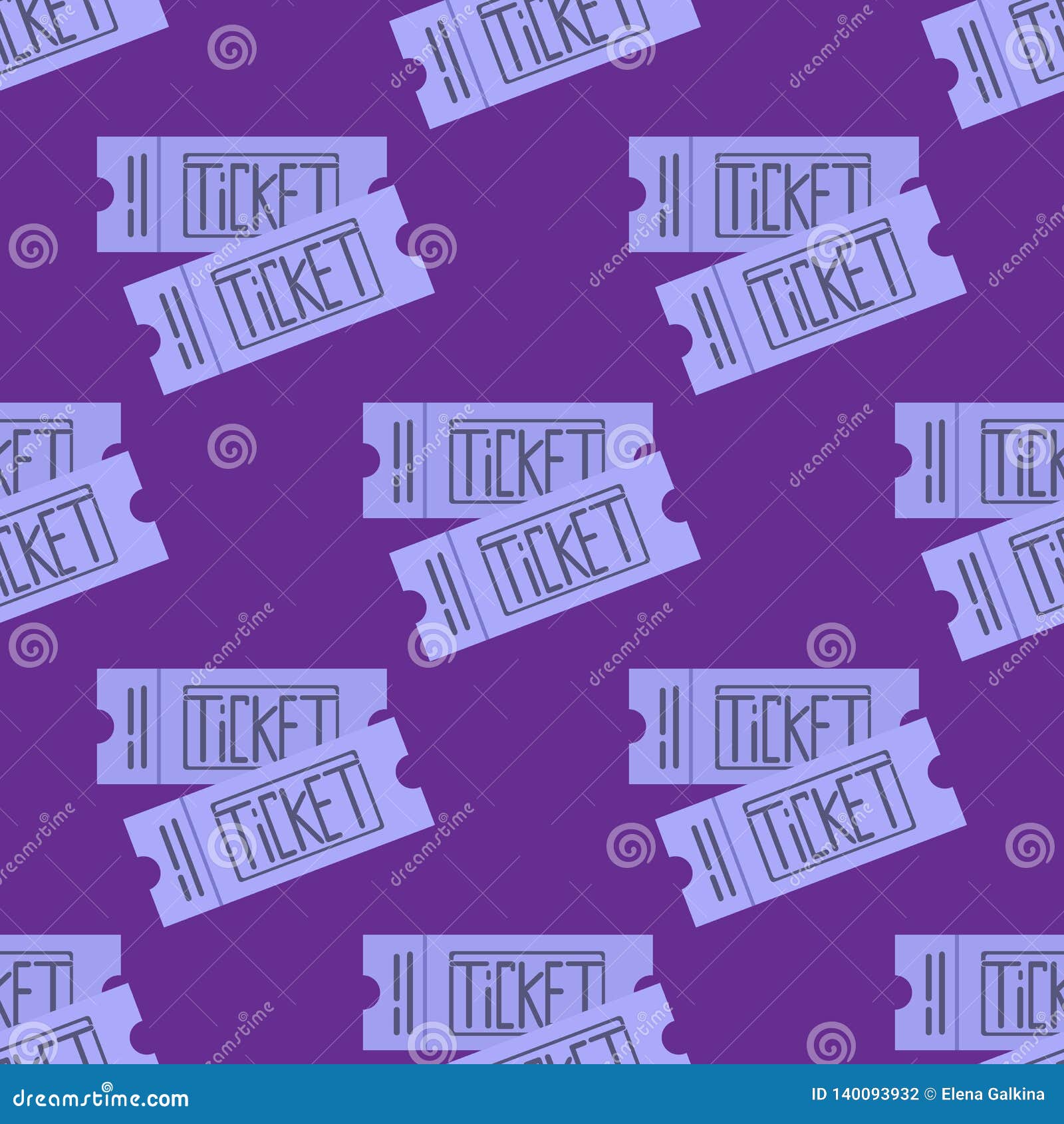 Ticket seamless pattern stock vector. Illustration of entry - 140093932
