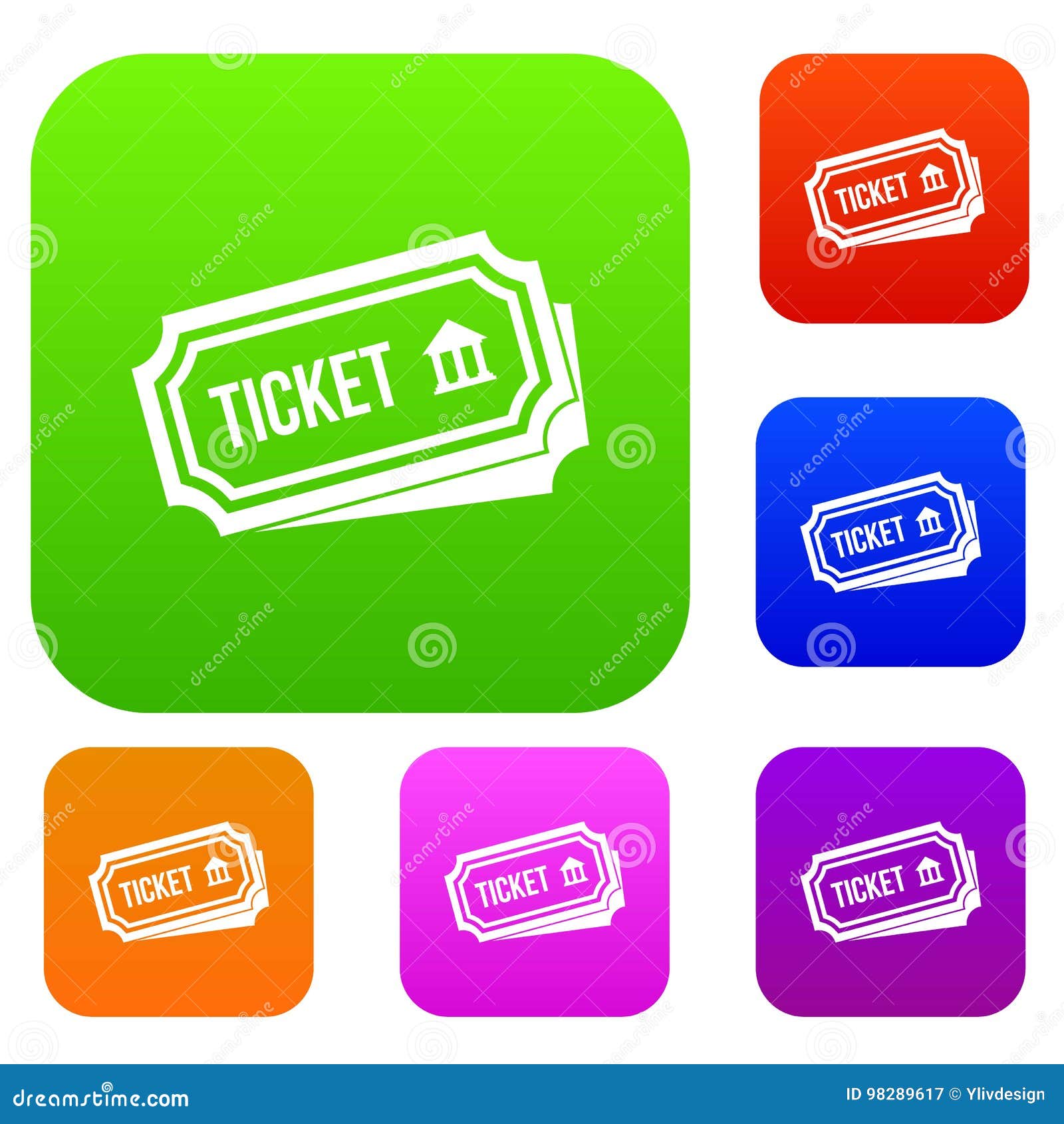 Ticket set collection stock vector. Illustration of entry - 98289617