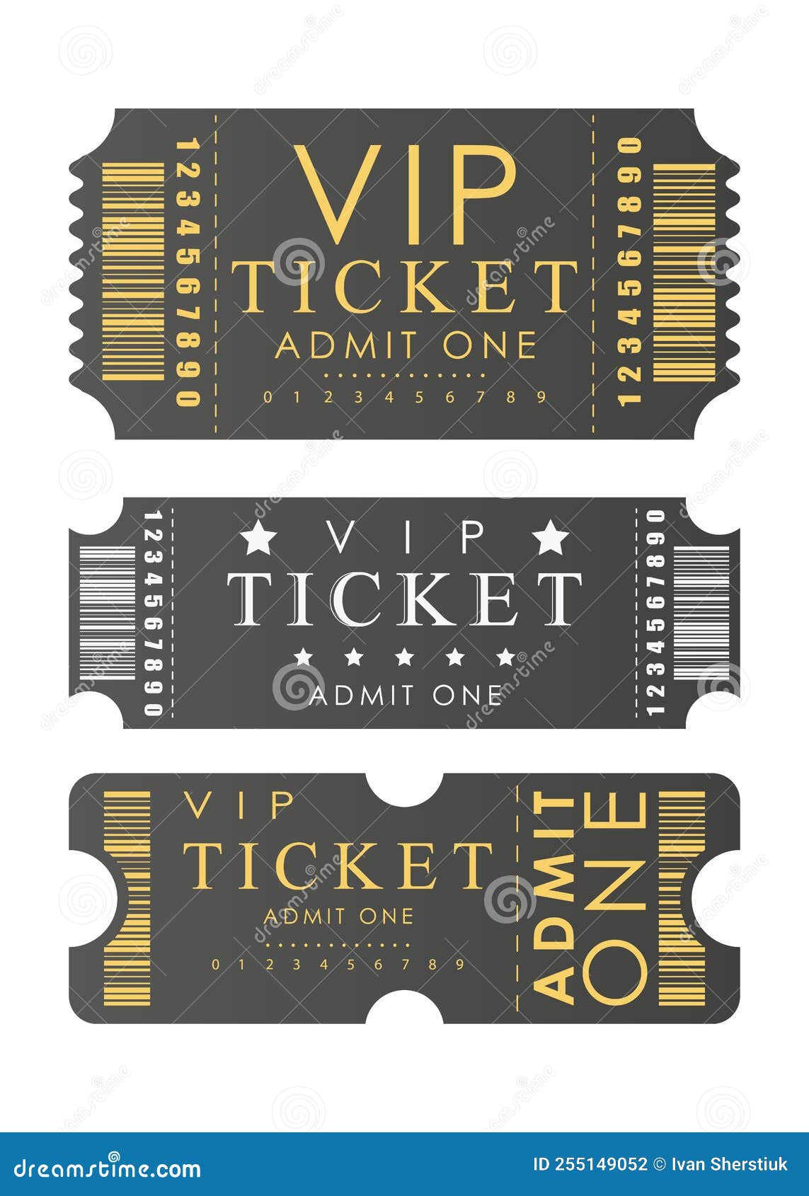 Ticket Set. Pass Card Design. Isolated. Vector. Stock Vector ...