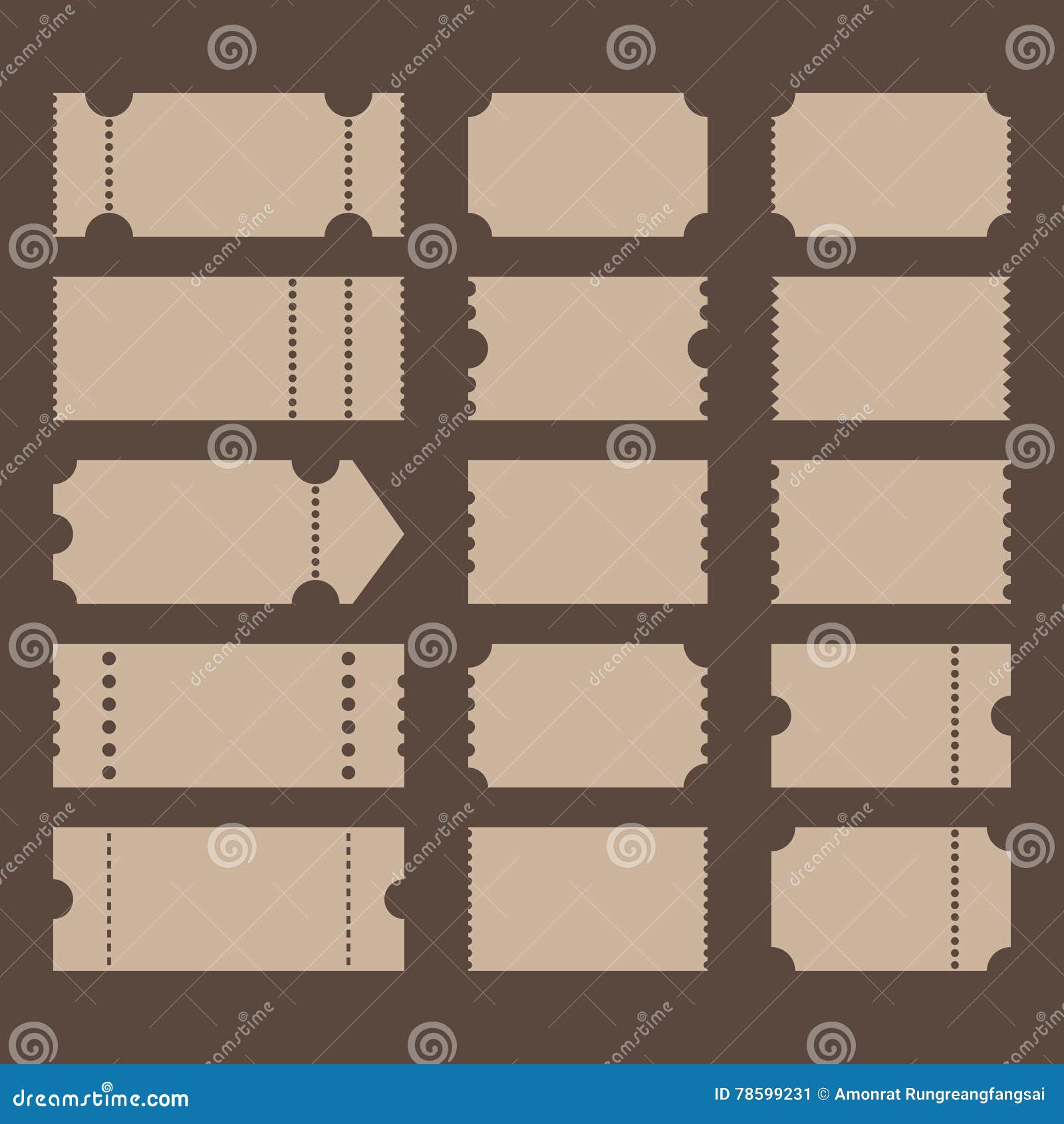 Ticket shape stock vector. Illustration of coupon, movie - 78599231