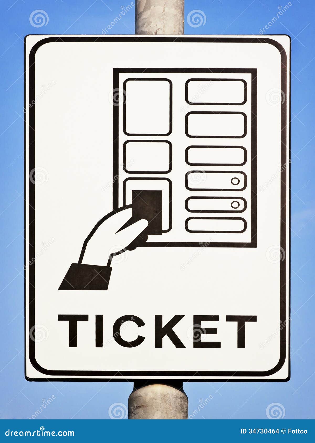 Ticket sign stock photo. Image of human, station, vertical - 34730464