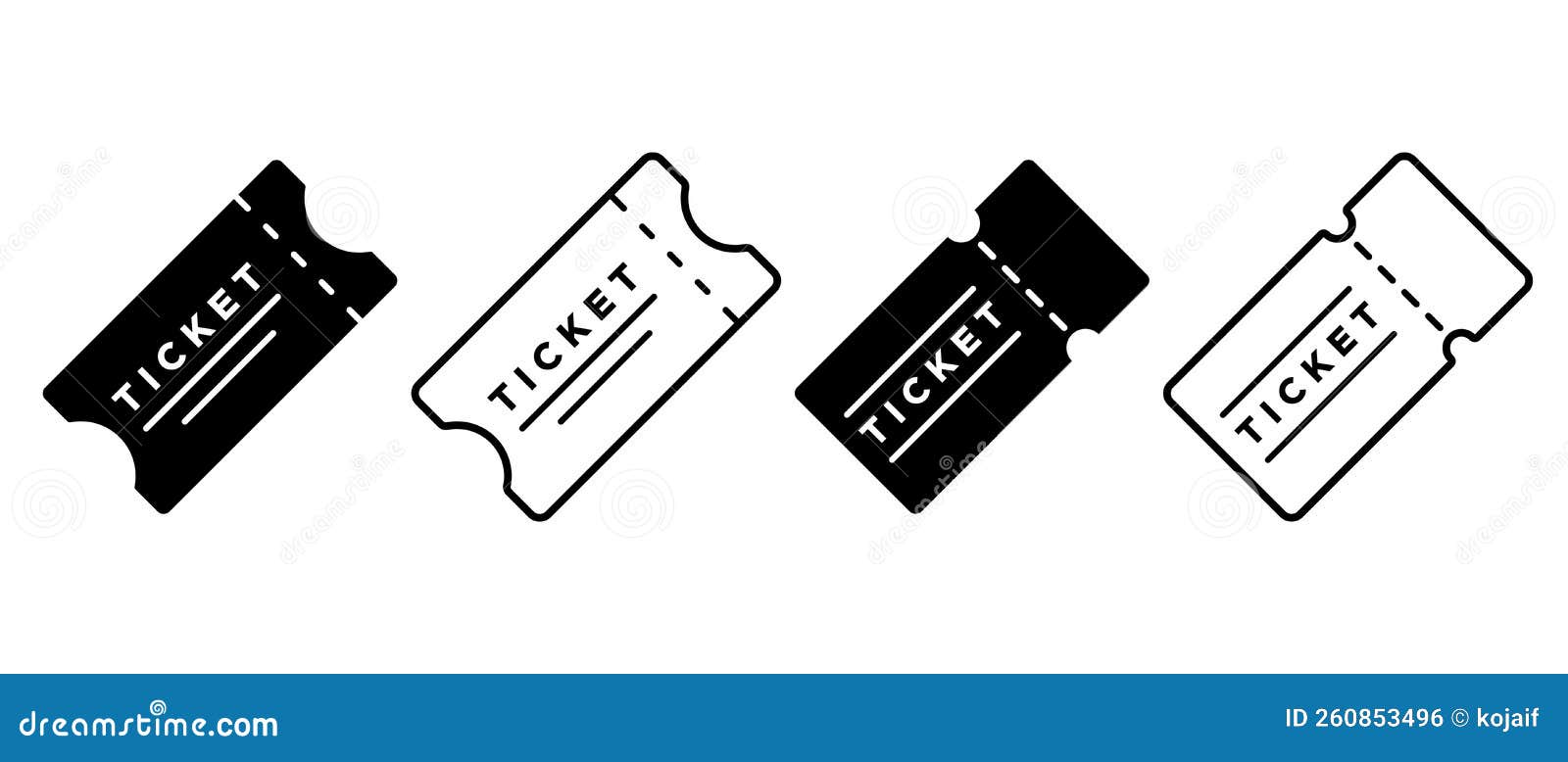 Ticket Simple Vector Icons Set. Vector Illustration Stock Vector ...