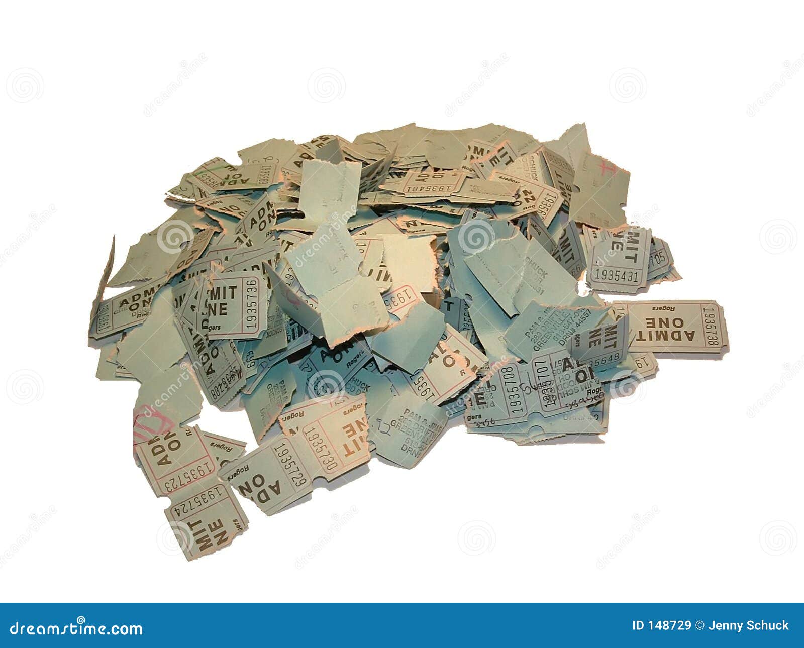 Ticket stubs stock image. Image of pile, isolated, ripped - 148729
