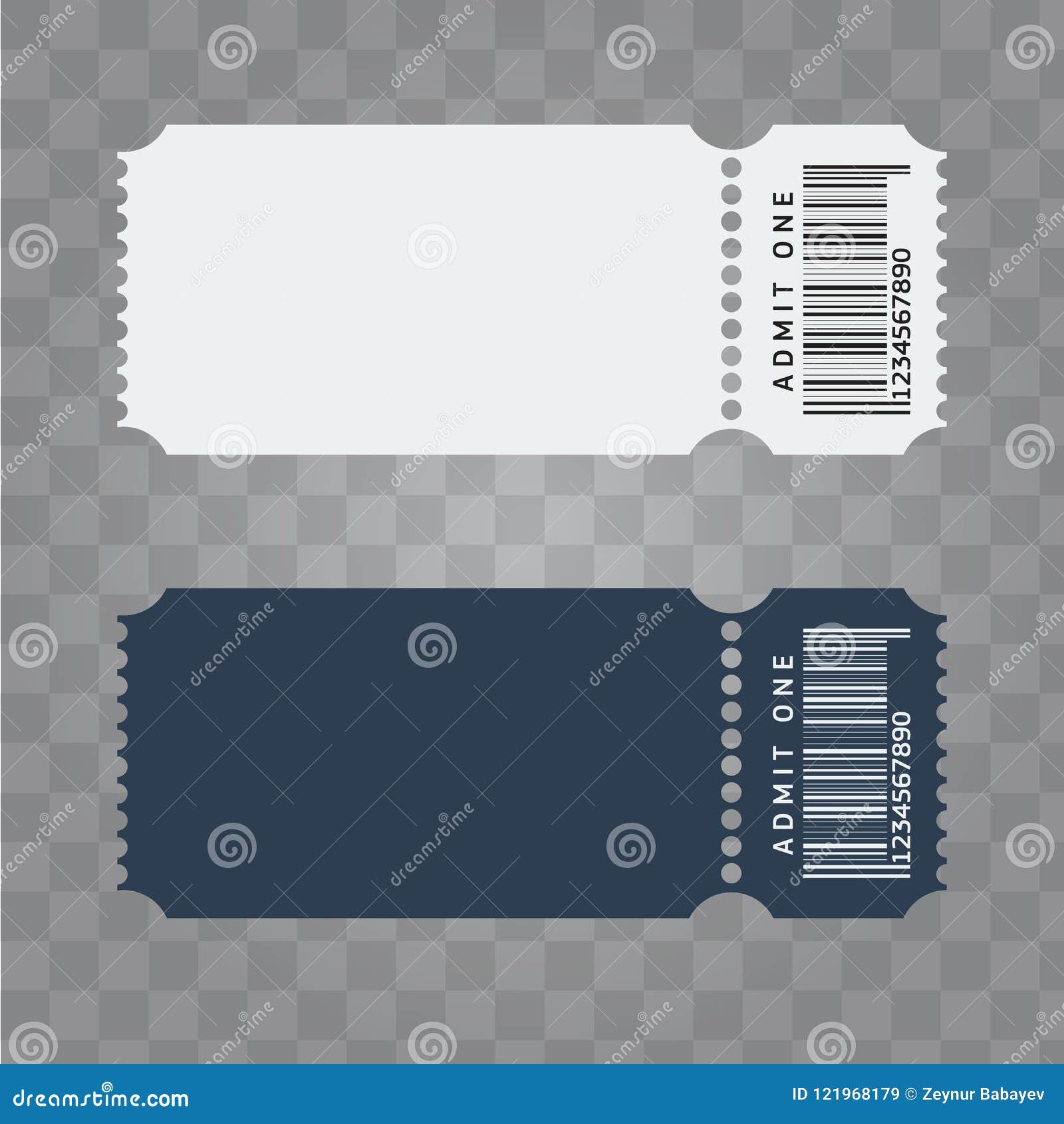 Vector Ticket Template Design. Trendy Blank Ticket Template Layout ...