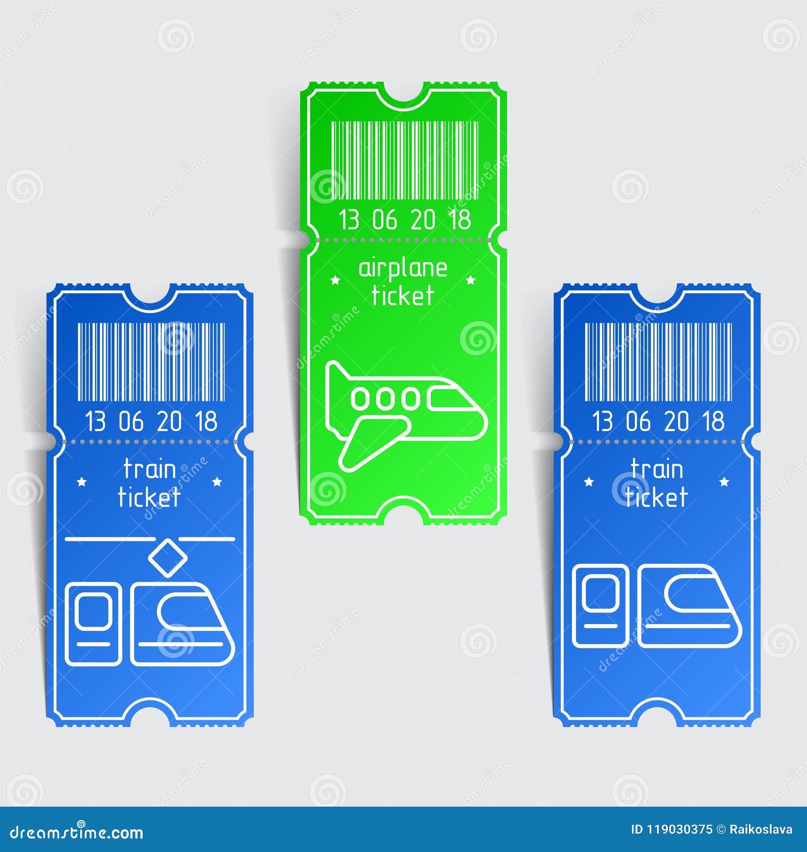 Ticket Template. Vector Icons. Stock Vector - Illustration of sign ...