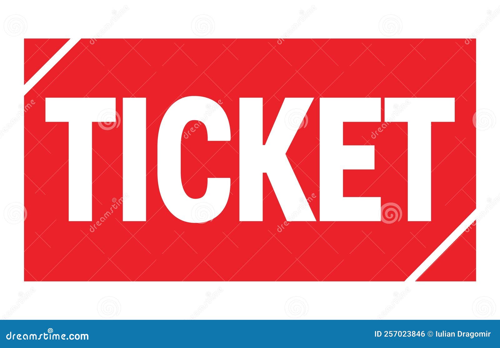 TICKET Text Written on Red Stamp Sign Stock Illustration - Illustration ...