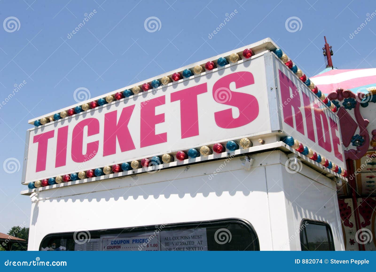 Ticket to ride stock photo. Image of admit, midway, booth - 882074