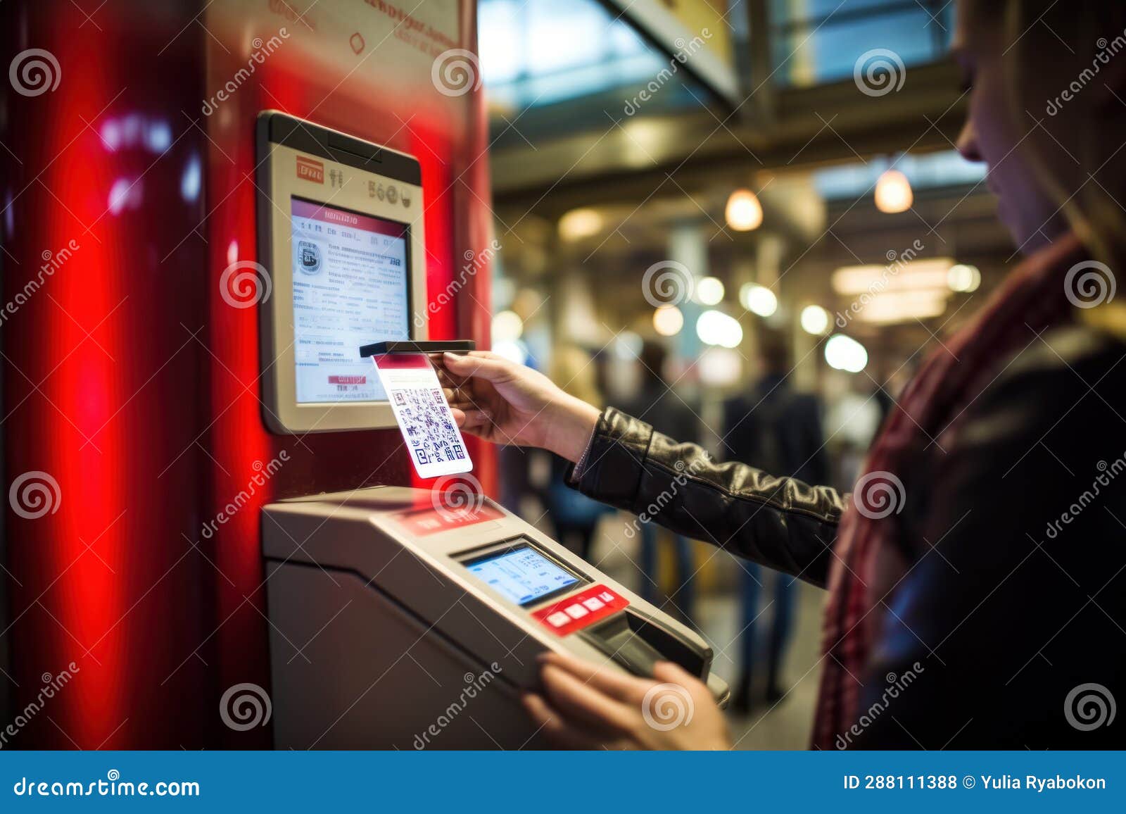Ticket Touch Pay Railway Qr Code. Generate Ai Stock Illustration ...