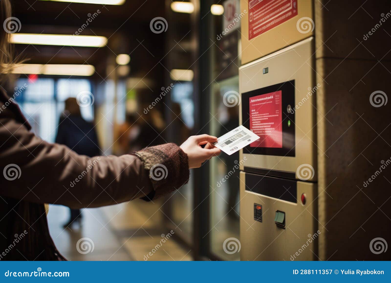 Ticket Touch Pay Railway Service. Generate Ai Stock Illustration ...