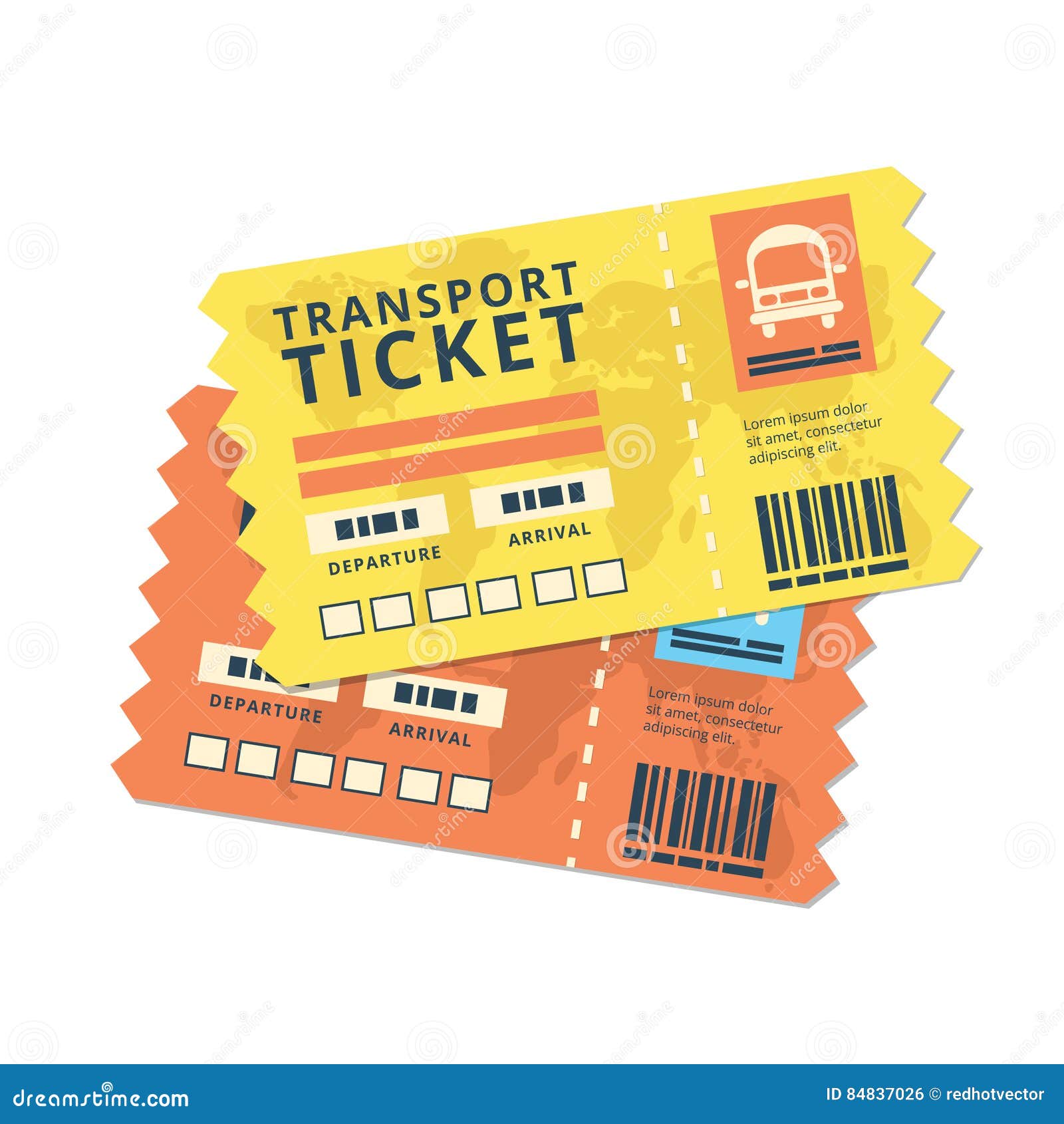 Ticket travel bus icon stock vector. Illustration of pass - 84837026