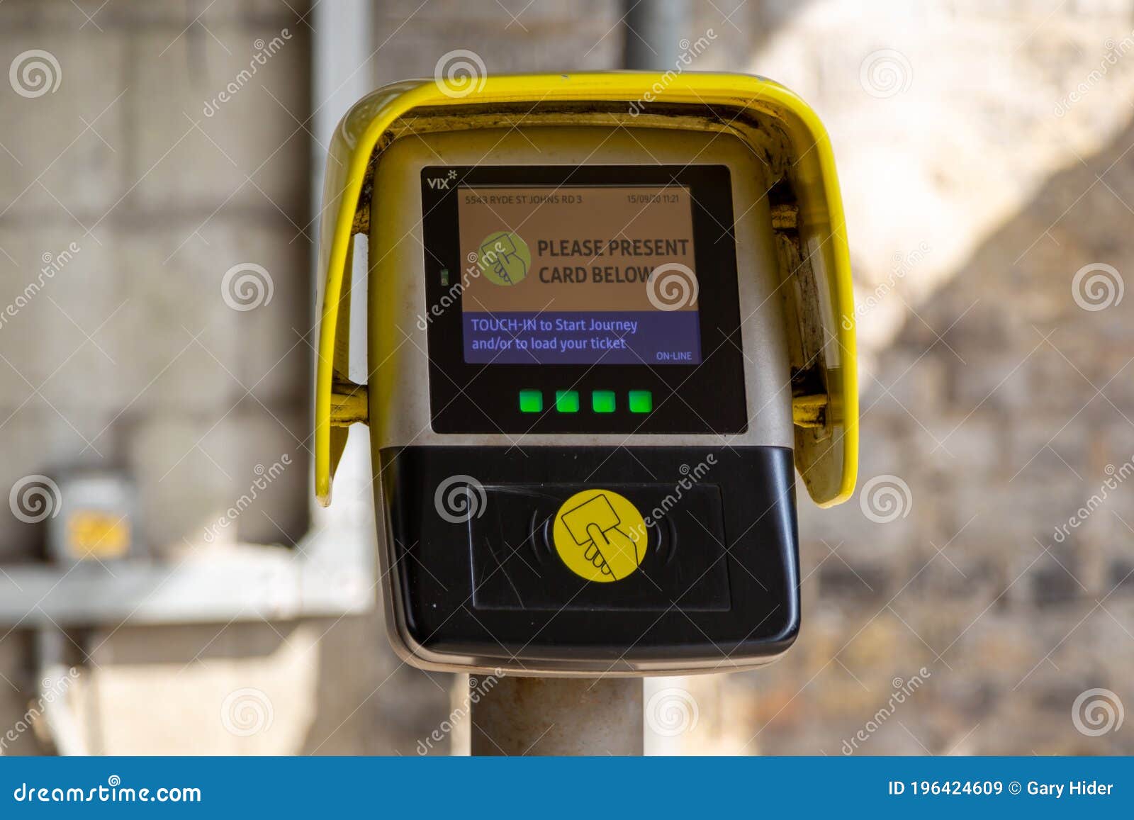 A Ticket or Travel Card Scanner Point on a Train Station Platform ...