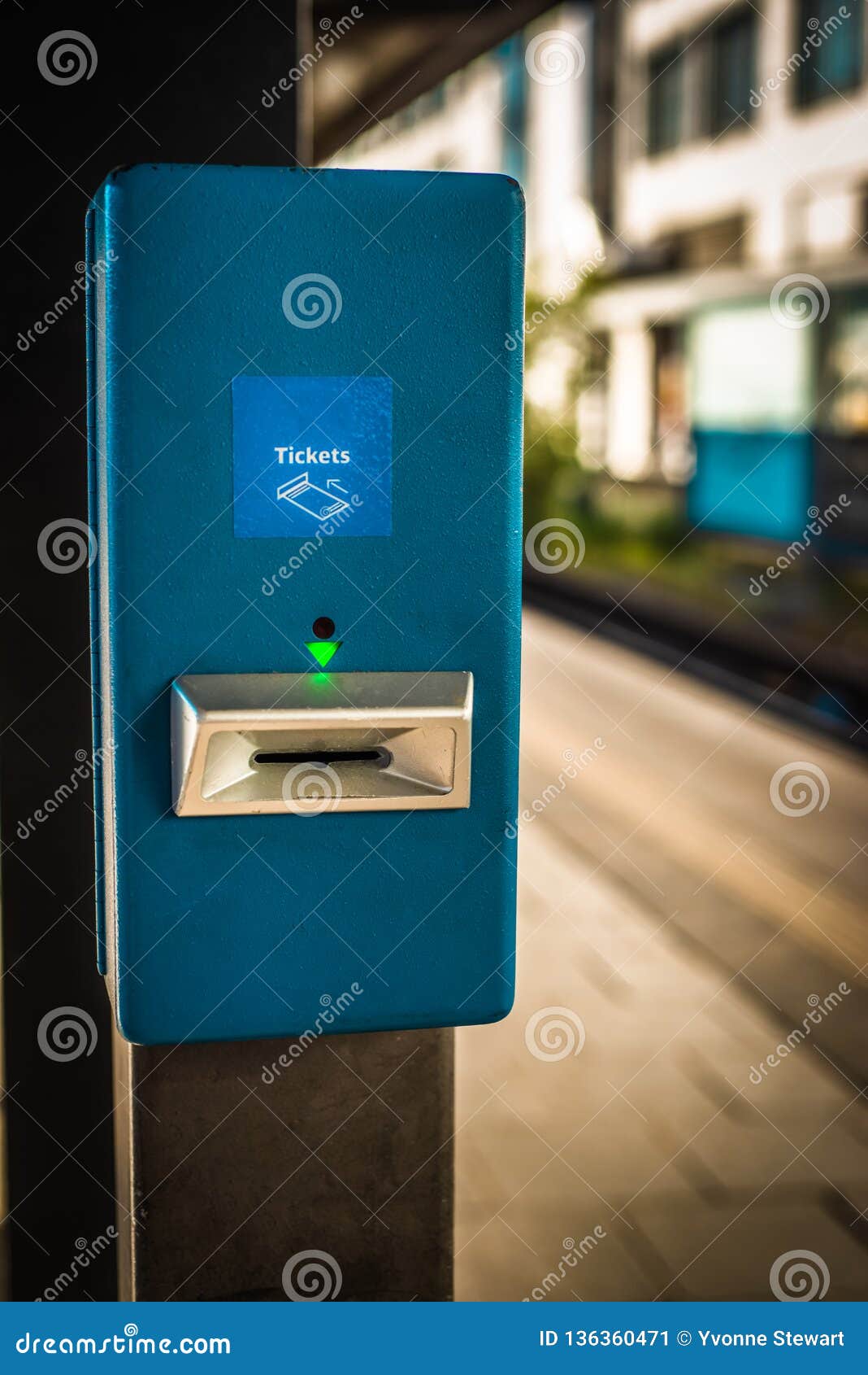 Ticket Validation Stamp Machine at Train Station Stock Image - Image of ...