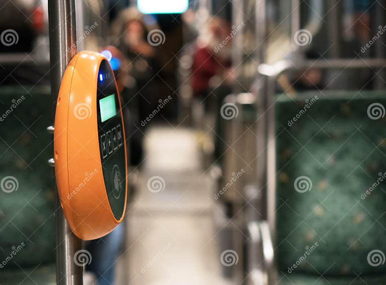 Ticket validation system. stock image. Image of check - 104558303