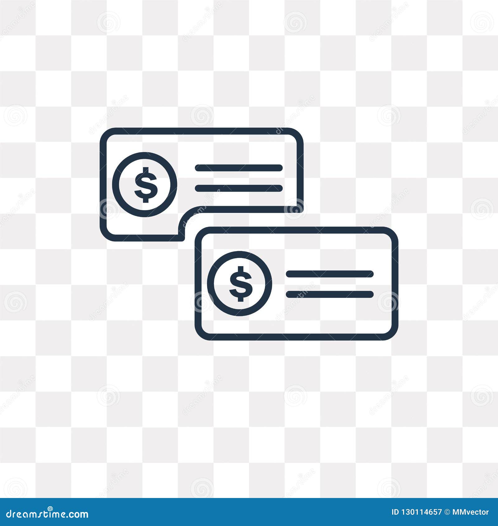 Ticket Vector Icon Isolated On Transparent Background, Linear Ti ...