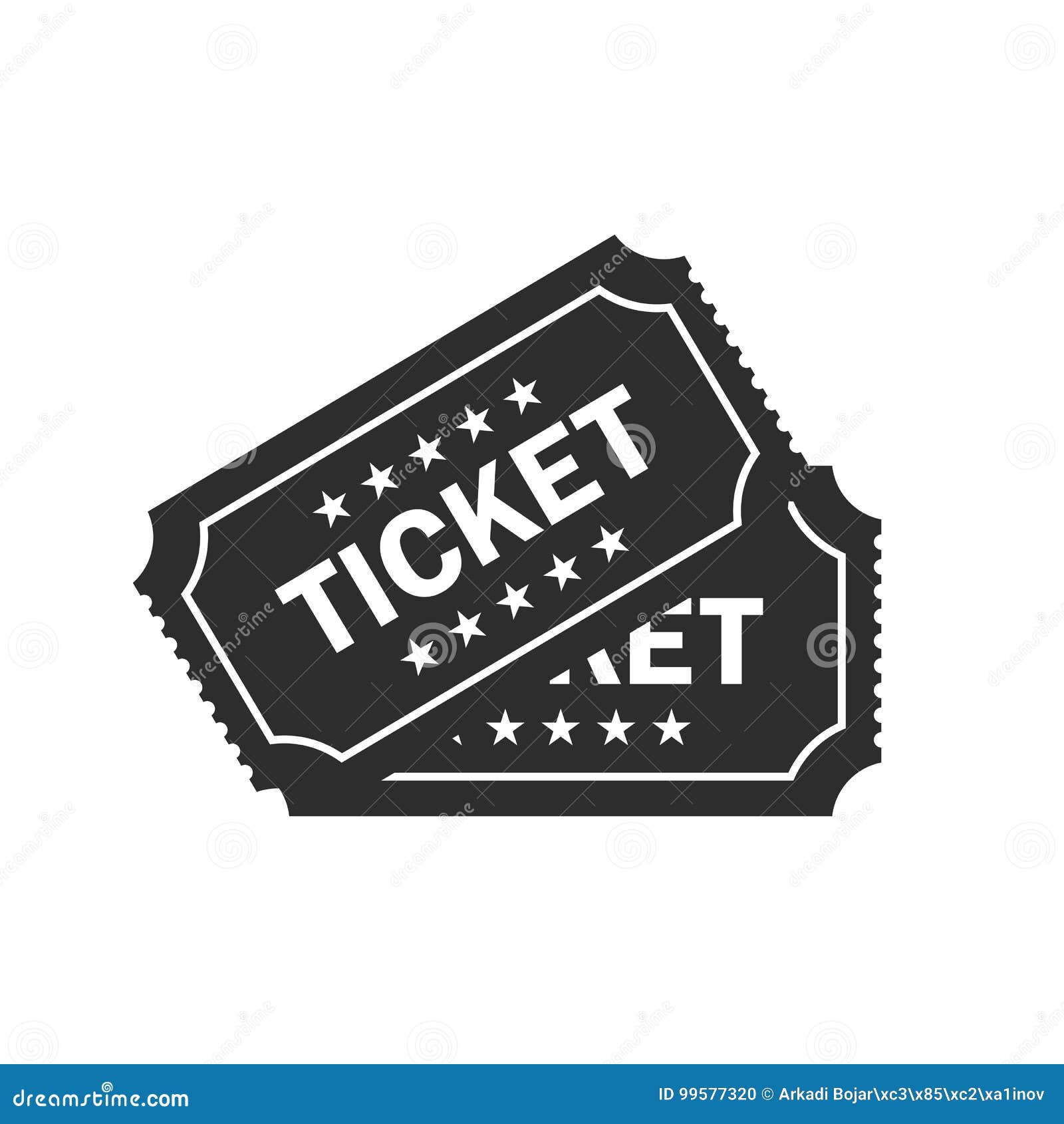Ticket vector icon stock vector. Illustration of opera - 99577320
