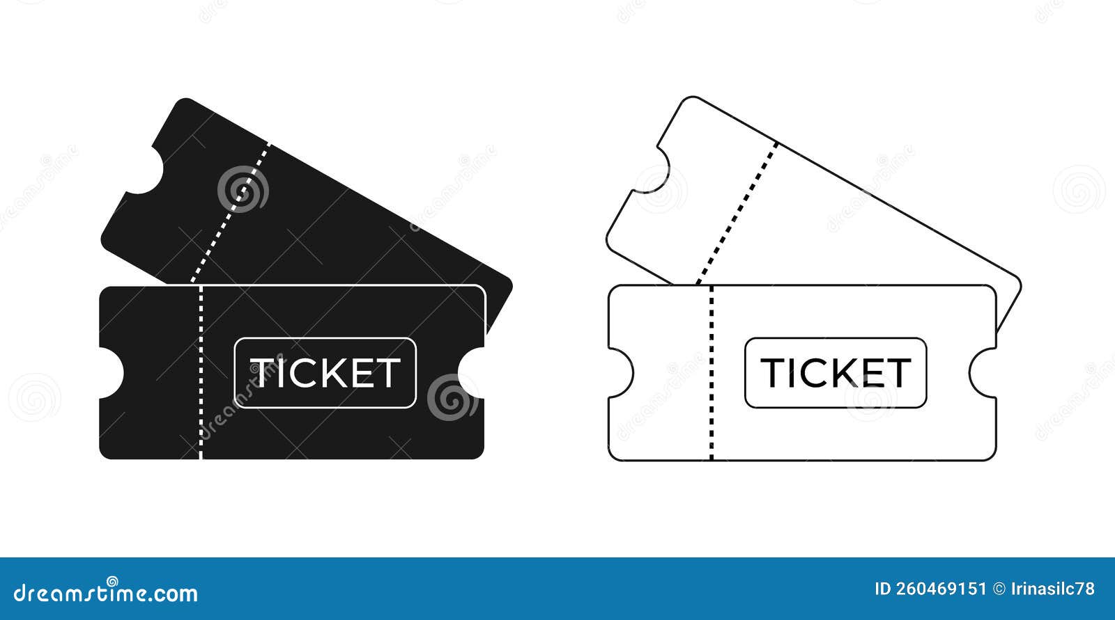Ticket vector icons set stock vector. Illustration of access - 260469151