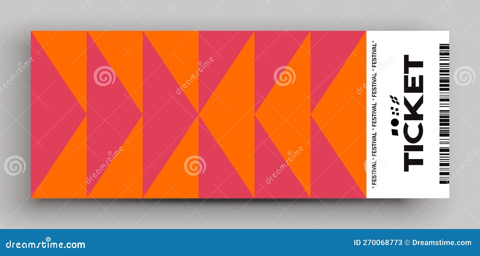Ticket Vector Template Layout with Abstract Pattern Design Graphics ...