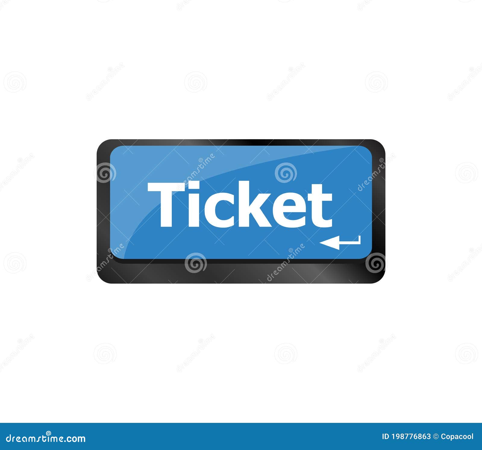 Ticket Word on Computer Keyboard Key Button Stock Illustration ...