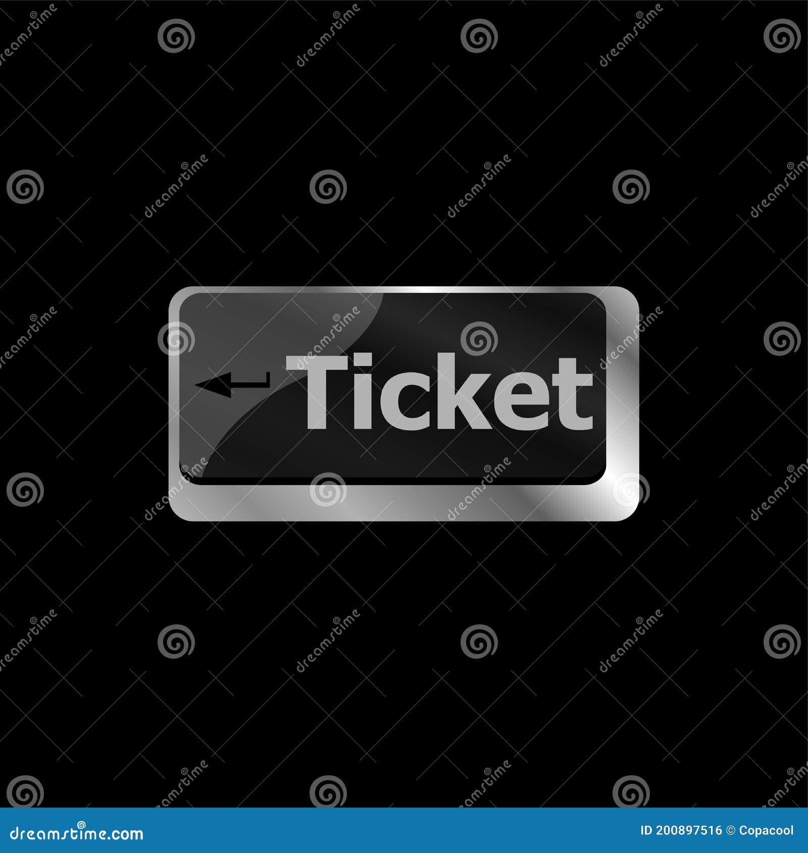 Ticket Word on Computer Keyboard Key Button Stock Illustration ...