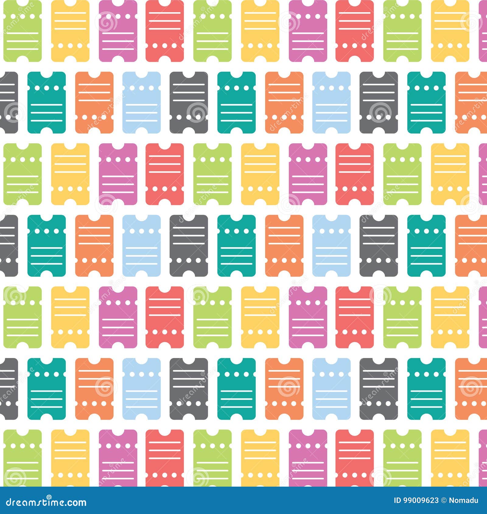 Tickets Seamless Pattern stock vector. Illustration of entertainment ...