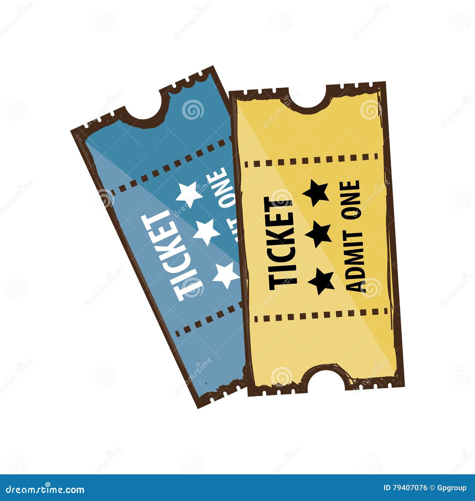 Tickets Admit One Icon Image Stock Vector - Illustration of entrance ...