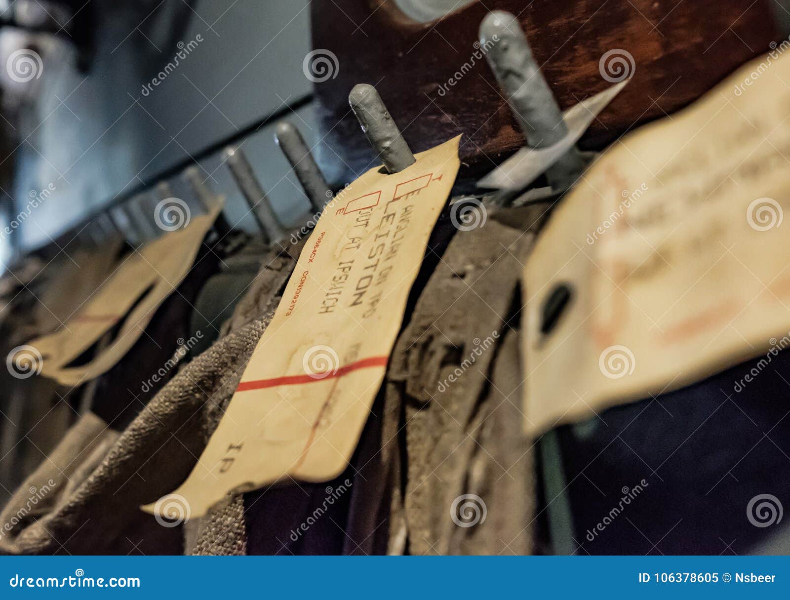 Close-up of Old British Railways Postal Sorting Tickets Seen on Post ...
