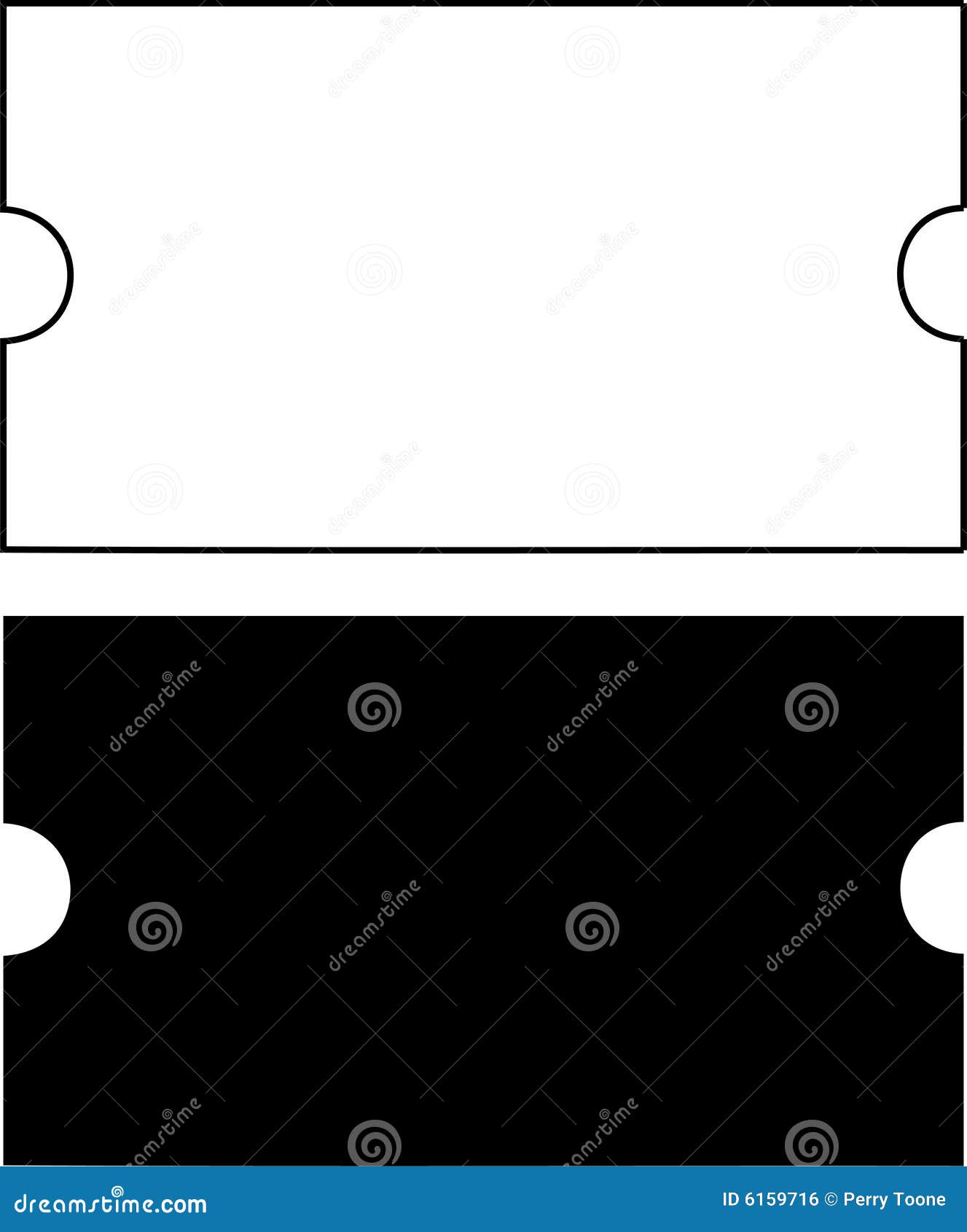 Tickets Blank Simple stock vector. Illustration of entertain - 6159716