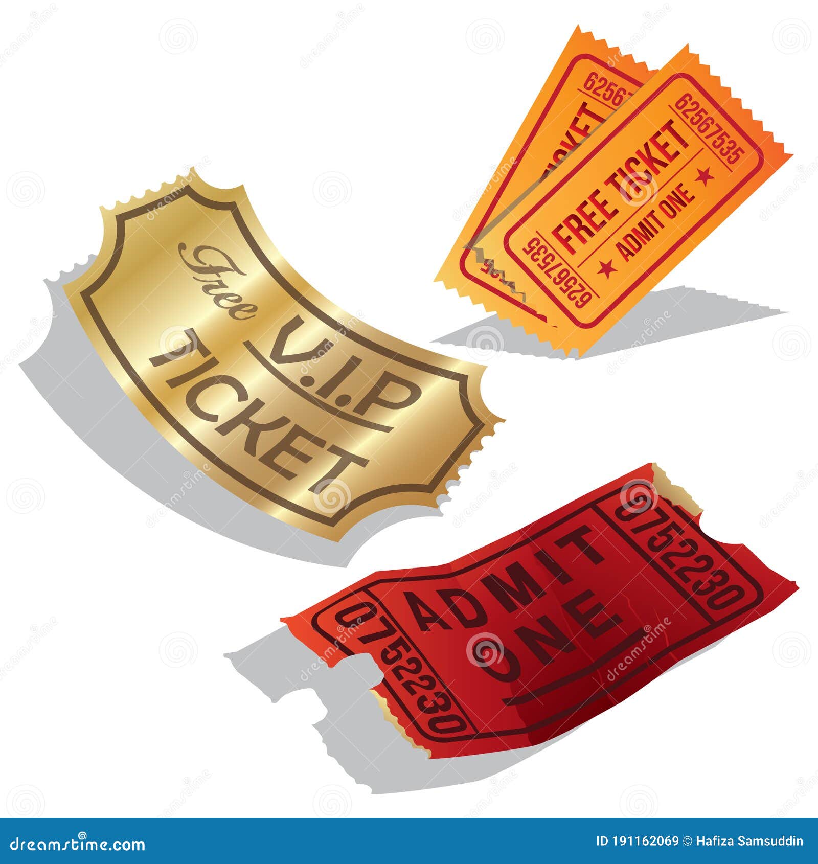 Tickets Collection. Vector Illustration Decorative Design Stock Vector ...