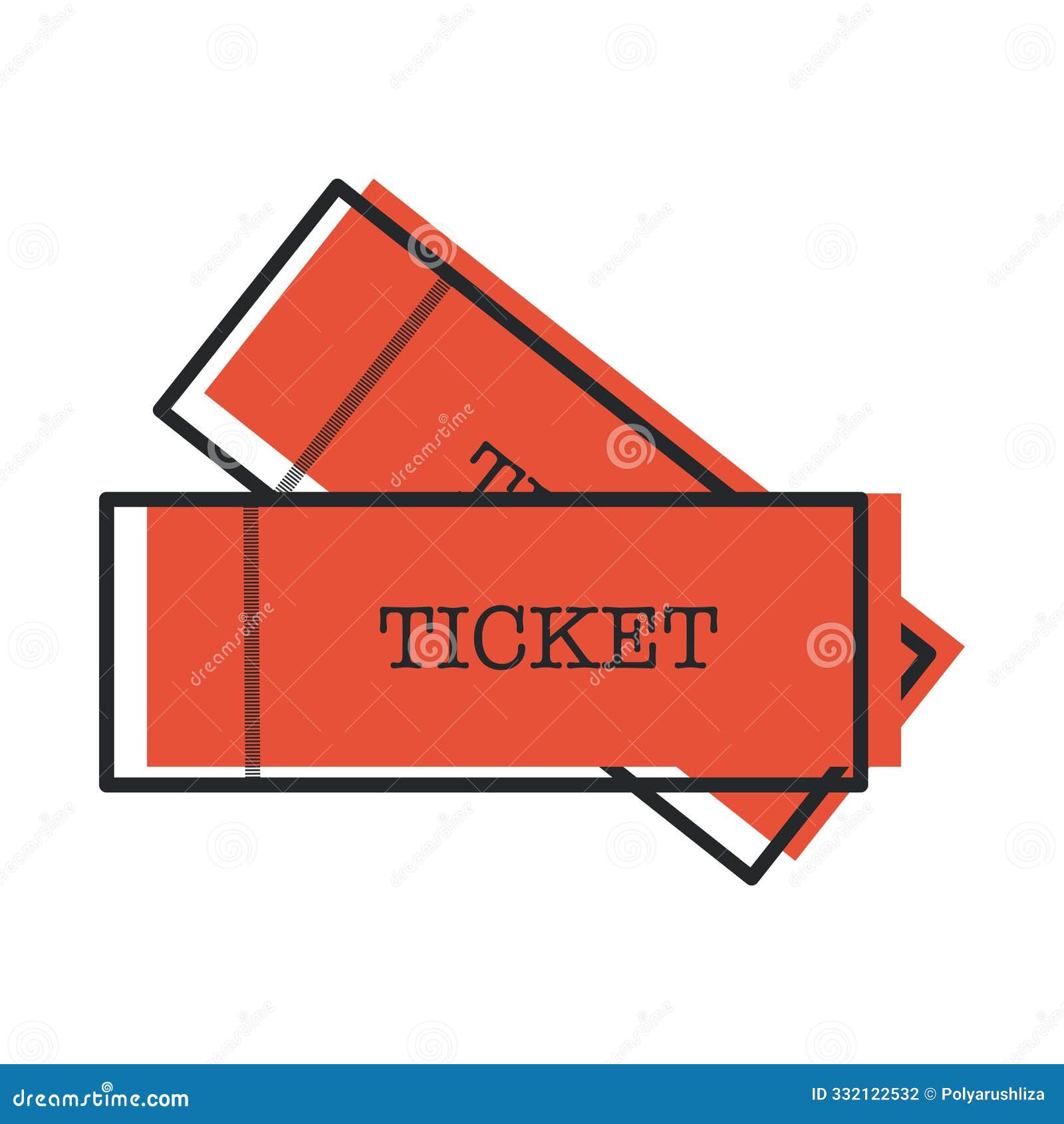 Tickets Doodle Vector Filled Outline Sticker. EPS 10 File Stock ...